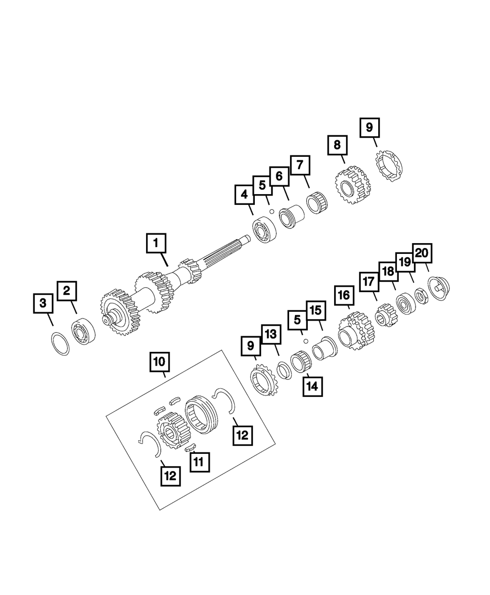 2017-2019 Fiat 124 Spider Reverse Gear 68316314AA | MyMoparParts