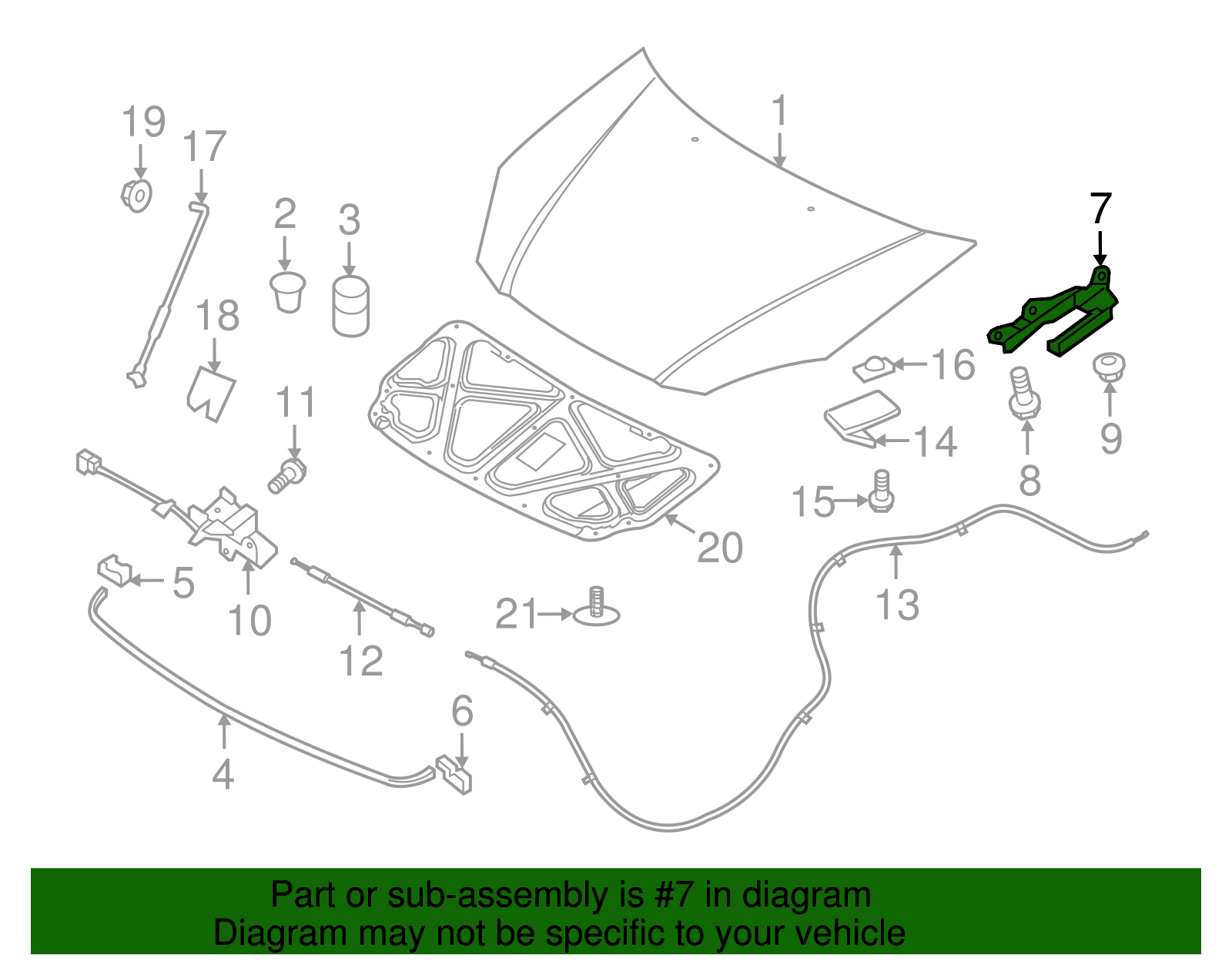 2012-2017 Hyundai Accent Hinge 79120-1R000 | Retail Performance Auto Parts