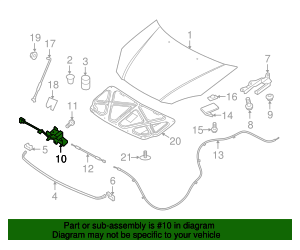 81130-1R000 - Hood Latch 2012-2017 Hyundai Accent | AutoNationParts.com