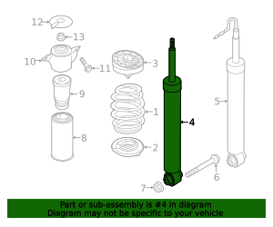 2017-2023 Audi Suspension Shock Absorber 8W0-513-035-AC | OEM Parts Online