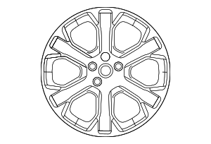 Genuine OEM Alloy Wheel, 21" 7 Split-Spoke, 'Style 7001' Part# LR098797 ...