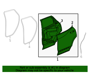 Genuine OEM Rear Driver Side Door Part# 84627499 Fits GM Parts