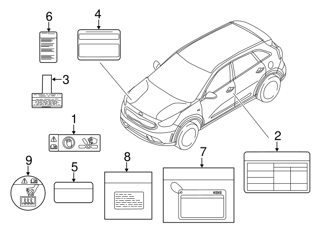 25388-B1000 - Label 2015-2024 Kia | Kia.Parts Store