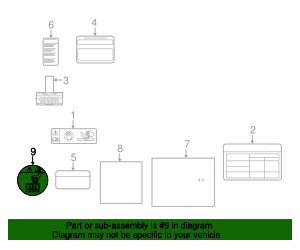 25328-B1000 - Caution Label 2017-2023 Kia | Kia.Parts Store