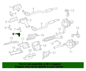 212-492-74-41 - Converter & Pipe Lower Bracket 2012-2013 Mercedes-Benz ...