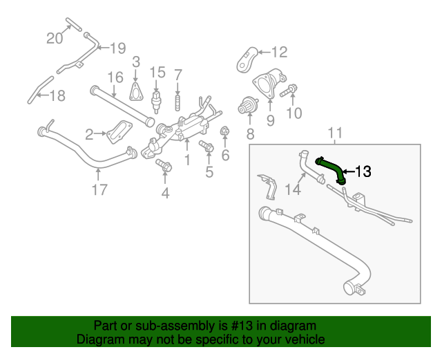2010-2016 Hyundai Genesis Coupe Upper Hose 25414-2M100 | OEM Parts Online