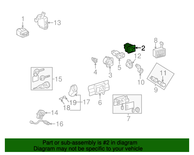 1998-2007 Toyota Land Cruiser Mirror Switch 84870-60030 | OEM Parts Online