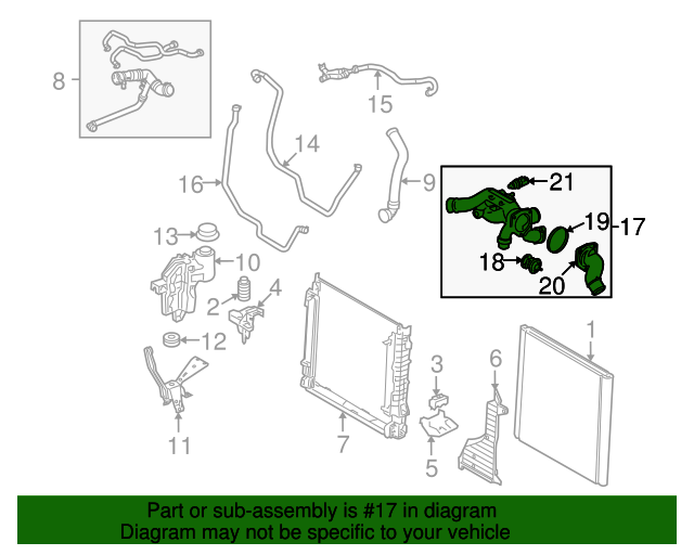Genuine Thermostat Housing for 2006-2009 Land Rover | Land Rover Part ...