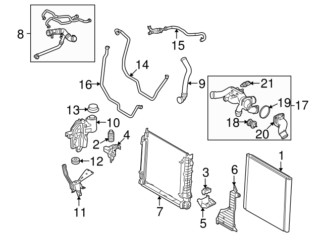 2006-2009 Land Rover Thermostat Housing LR007603 | JaguarParts.com