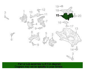 2011-2018 Audi Trans Mount 8K0-399-151-DD | Genuine Audi Parts