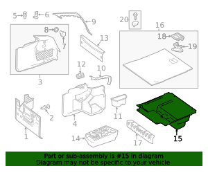 222-690-06-04-9F08 - Spare Tire Compartment 2018-2020 Mercedes-Benz ...