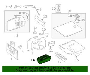 222-898-00-00 - Tool Compartment 2017-2020 Mercedes-Benz | Mercedes ...