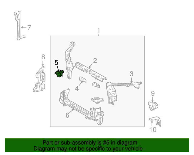 53273-02140 - Support Bracket 2009-2013 Toyota Corolla | Ourisman ...