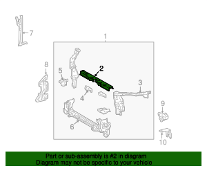 53205-02150 - Upper Tie Bar - 2009-2010 Toyota | OEM Parts To You