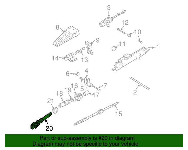 220-462-03-78 - Steering Shaft Universal Joint 2003-2012 Mercedes-Benz ...
