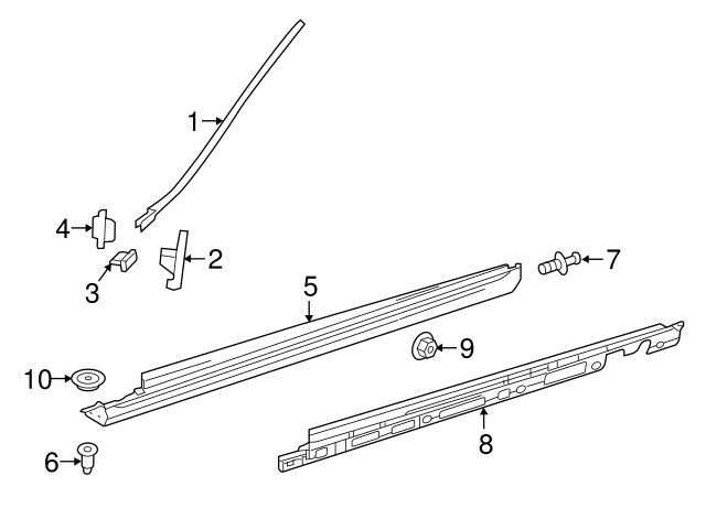 2016-2019 Mercedes-Benz Pillar Molding 292-690-81-00 | MB OEM Parts