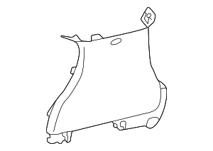 62550-08080-B2 - Body C-Pillar Trim Panel - 2021-2023 Toyota Sienna ...