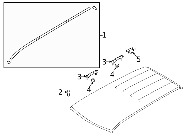 2008-2024 Subaru Roof Drip Molding Bracket 91066FL000 | Subaru Parts Store