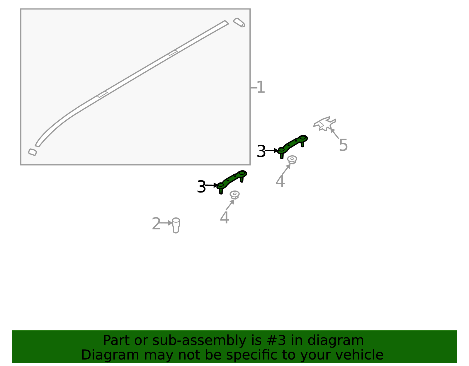 91066FL000 - Roof Molding Stud Plate 2008-2025 Subaru | Subaru Factory ...