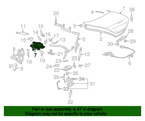 230-750-09-51 - Deck Lid Hinge 2007-2012 Mercedes-Benz ...