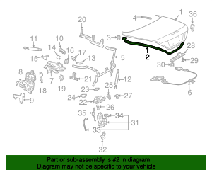 230-750-05-98 - Deck Lid Seal 2003-2012 Mercedes-Benz | AutoNationParts.com