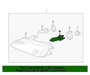 1997-2012 Lexus Headlamp Bulb 90981-13063 | OEM Parts Online