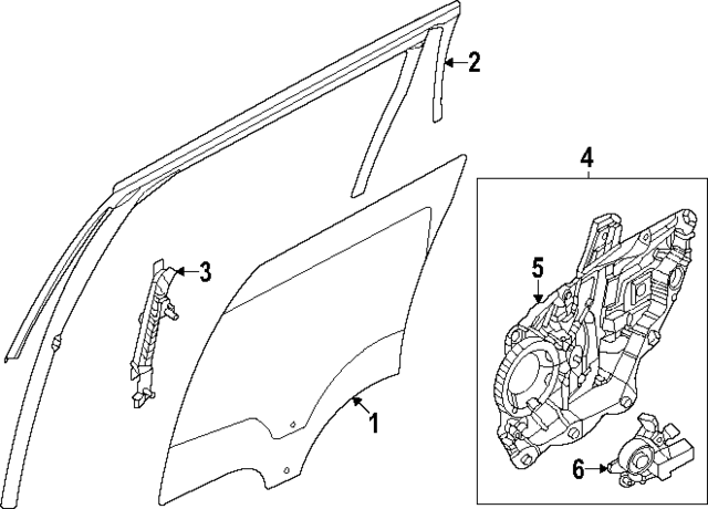 2024 Lincoln Nautilus Regulator Assembly Window R2TZ-5827001-A ...