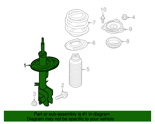 E4303-5AA0C - Strut 2015-2024 Nissan Murano | Nissan Parts ...