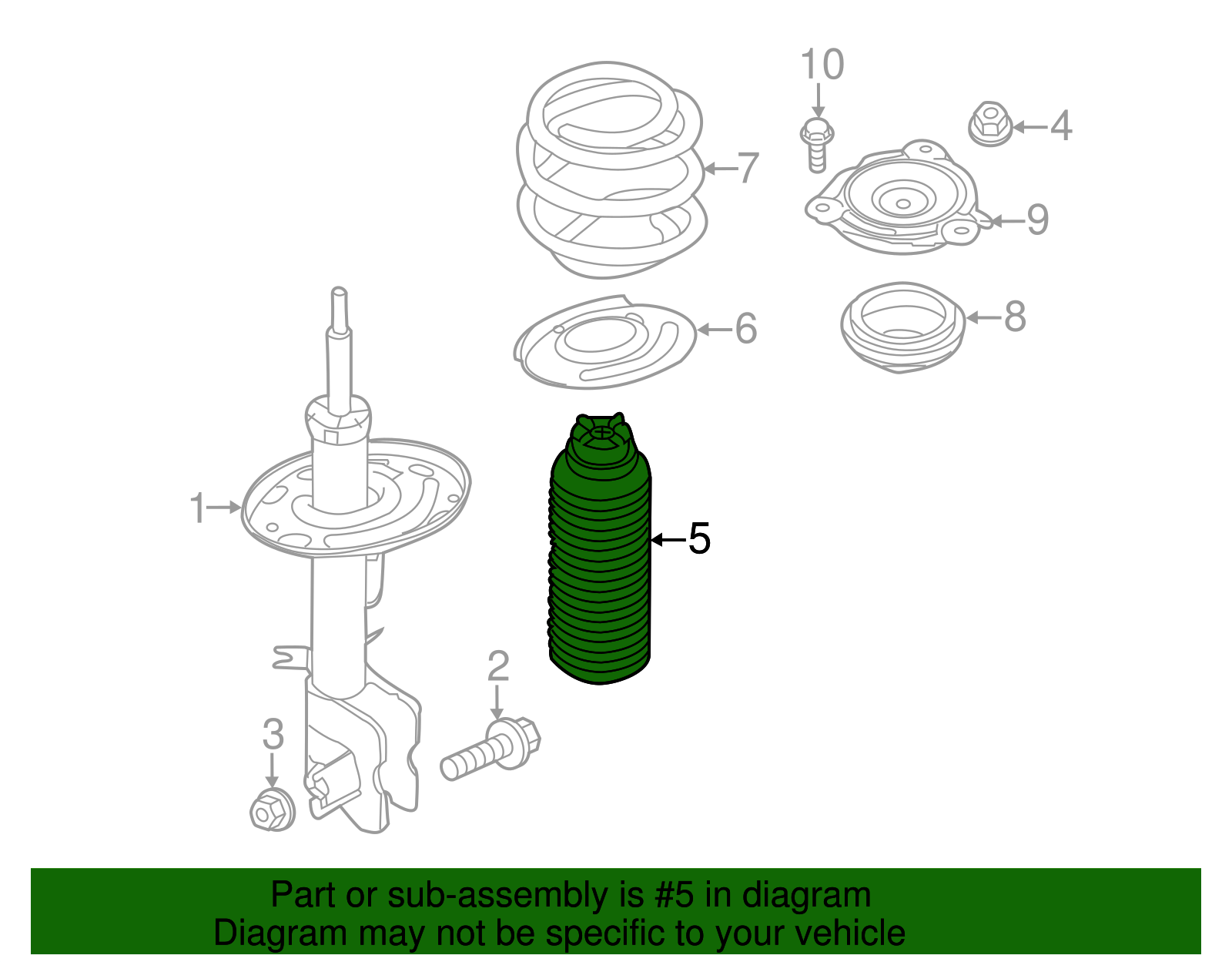 2013-2024 Nissan Strut Bumper 54050-3JA0A | Temecula Nissan Parts