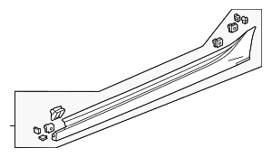 71800-T20-A00ZD - 2022-2025 Honda Civic - Rocker Molding | Genuine ...