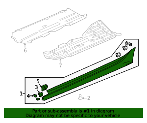 Garnish L *NH883P* 71850-T43-000ZC | OEM Parts Online