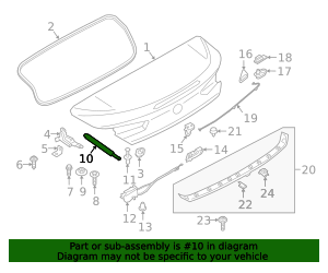 51247417342 - 2019-2025 BMW Lift Cylinder (51-24-7-417-342) | BMW of ...