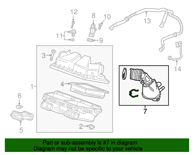 2016-2019 Cadillac CT6 Air Cleaner Outlet Rear Duct 84406087 | OEM ...