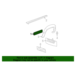 1999-2002 GM Bright Chrome Pickup Box Side Lower Front Molding 15744377 ...
