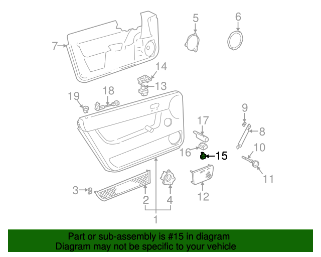 2000-2006 Audi Window Switch 8N0-959-855-A-B98 | Genuine Audi Parts