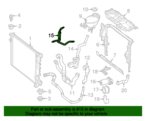 218-501-00-25 - Engine Coolant Overflow Hose 2013-2018 Mercedes-Benz ...