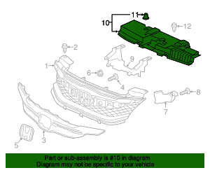 71106-T3L-A51 - Duct Front Bumper Air (Upper) - 2016 2017 Honda Accord ...
