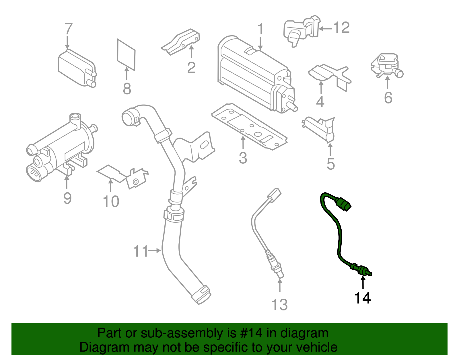 Genuine OEM Oxygen Sensor Part# 39210-2G100 Fits 2009-2016 Hyundai: Up ...