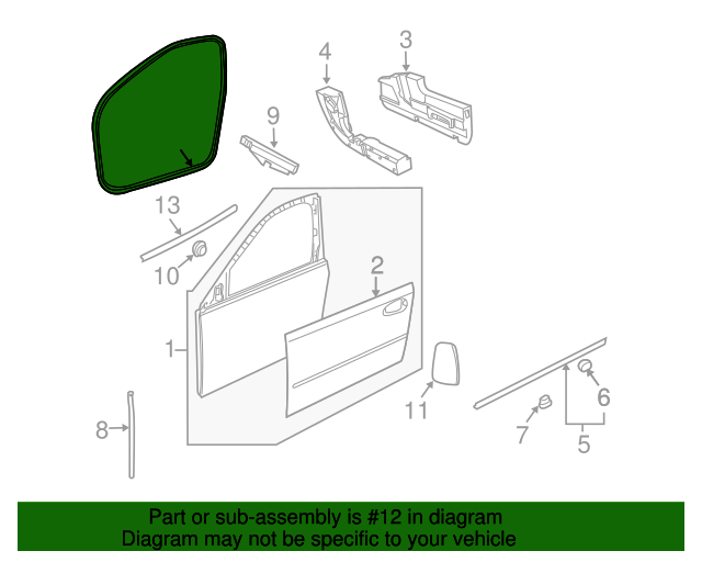 Genuine Seal Four Door and Wagon for 2003-2011 Saab | Part# 12758028 ...