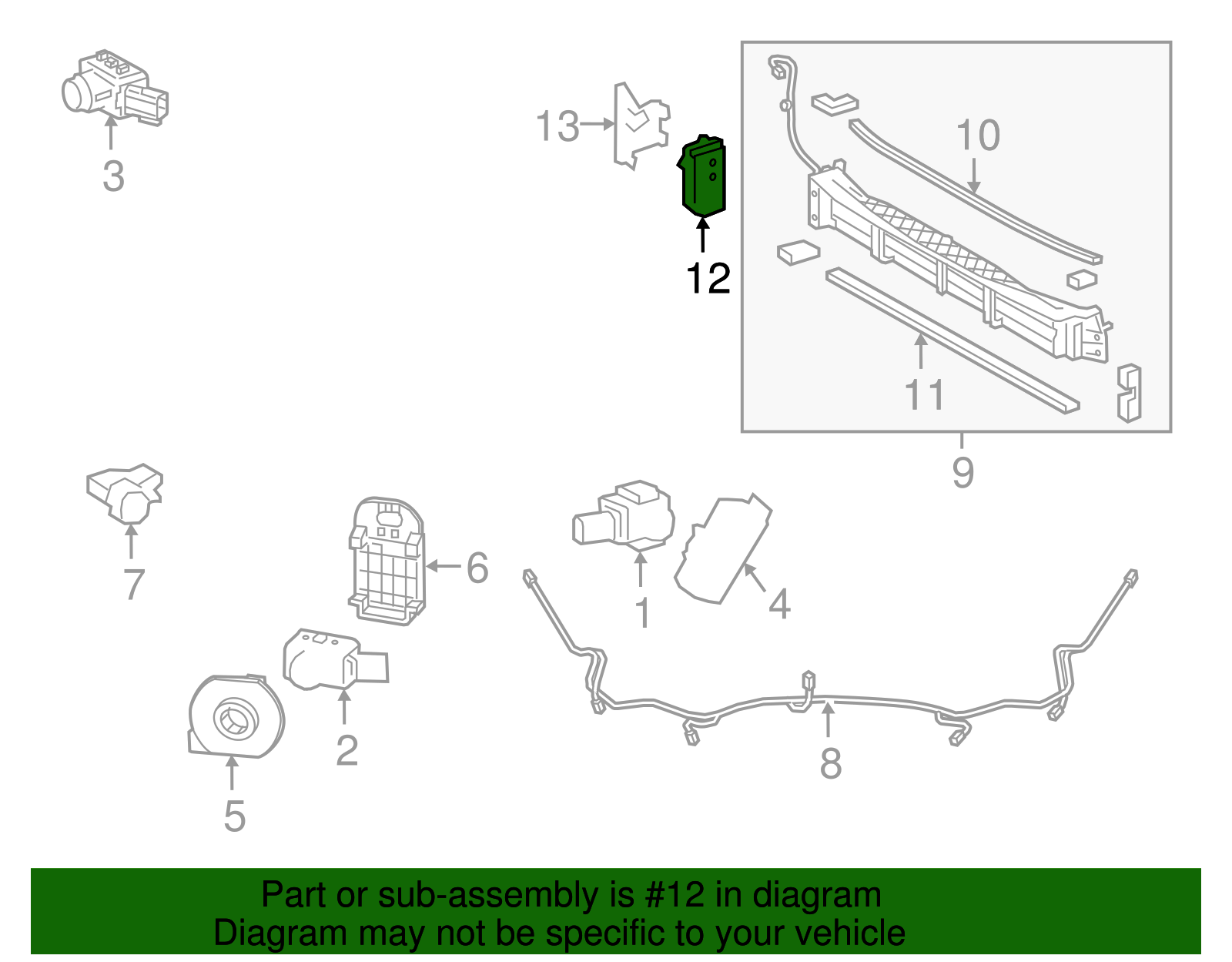88940-47011 - Actuator Assembly, Swing Grille 2016-2019 Toyota | Longo ...