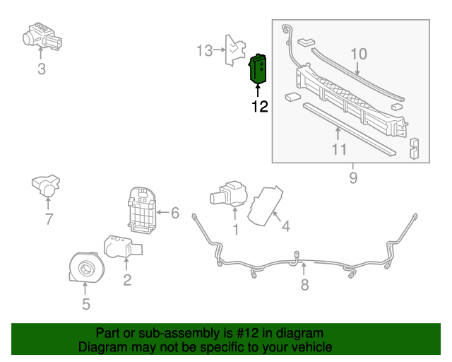 88940-47011 - Actuator Assembly, Swing Grille 2016-2019 Toyota | Longo ...