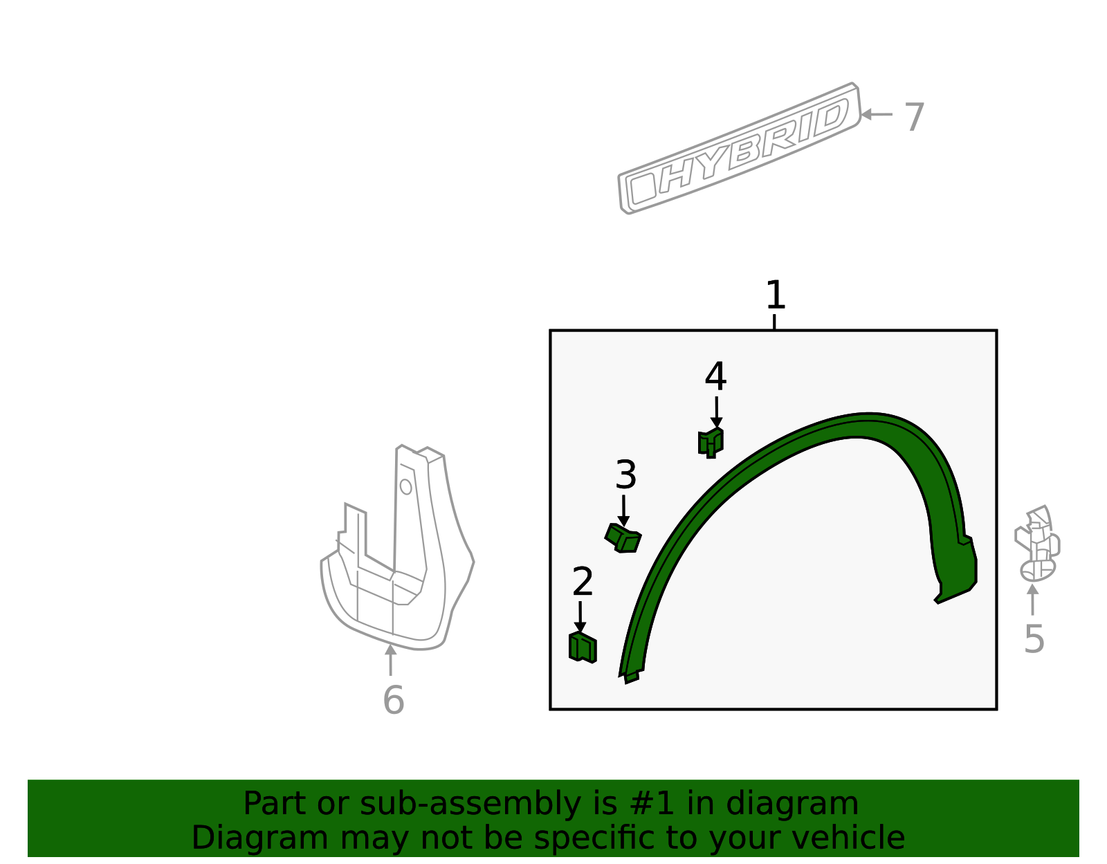 2017-2022 Honda CR-V Protector, R. Fr. Wheel Arch 74115-TLA-A02 | Honda ...