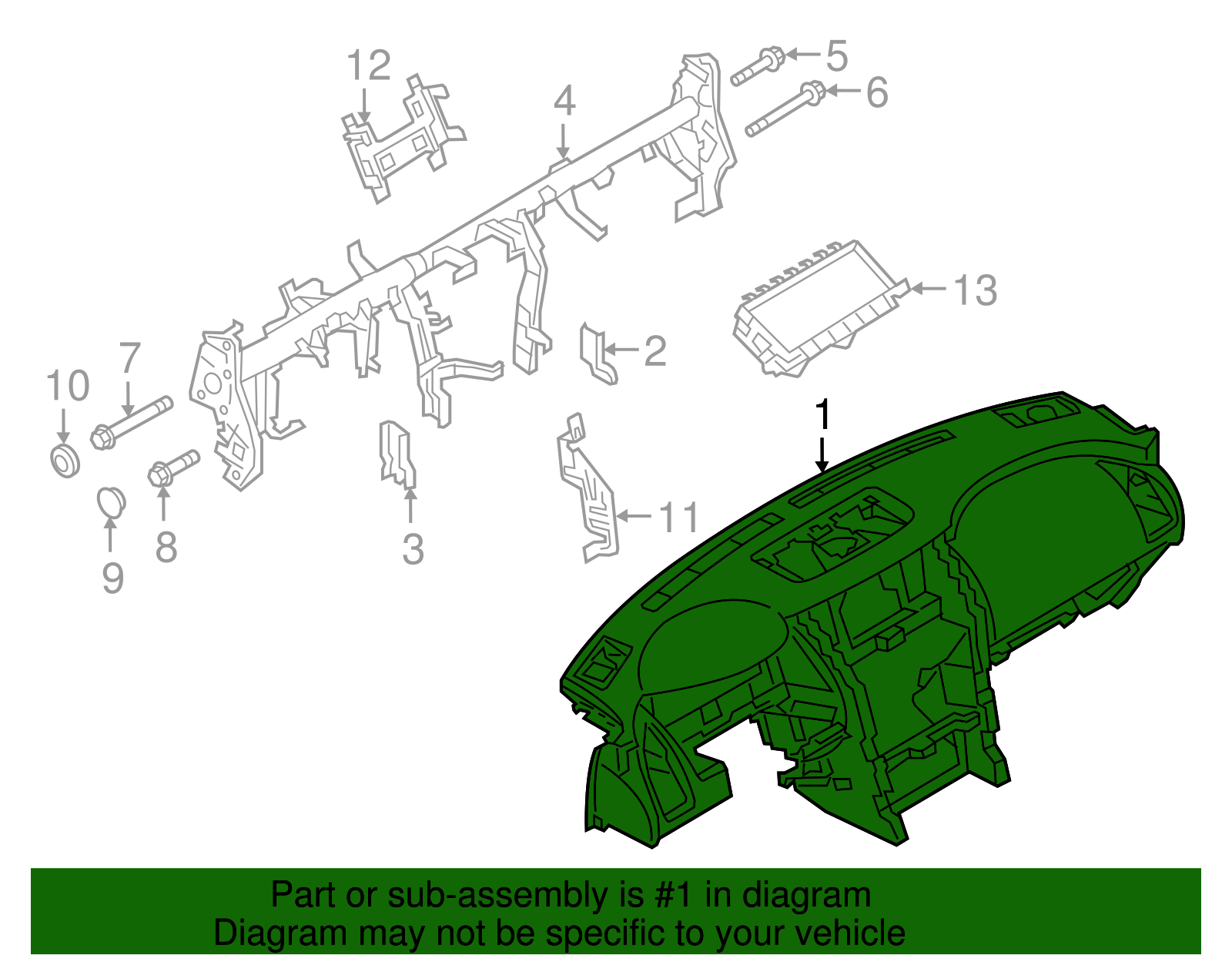 2018-2020 Infiniti QX80 Instrument Panel 68200-6GW0A | Faulkner ...