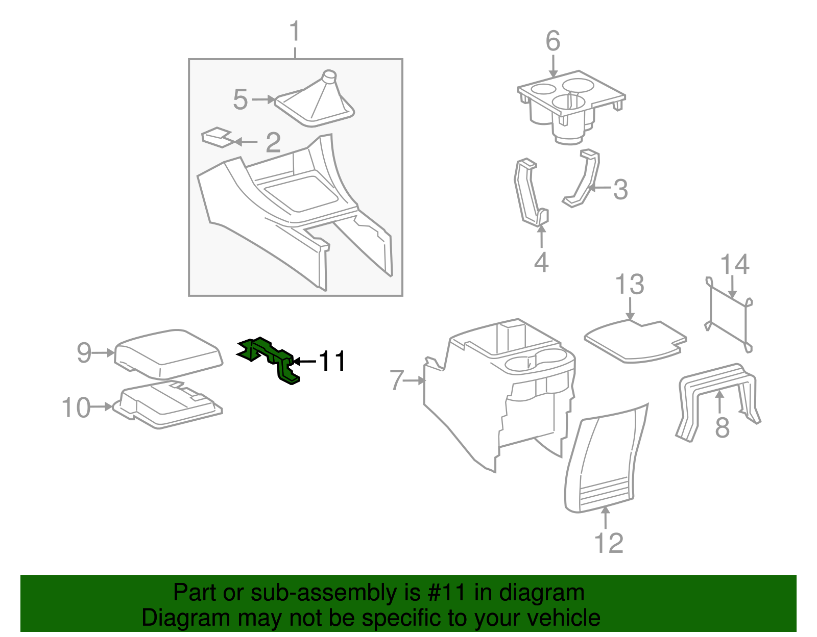 58907-AD010 - High-Quality Console Hinge for 2005-2015 Toyota Tacoma ...