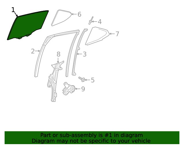 2019-2023 Lexus Movable Glass 68104-76041 | OEM Parts Online