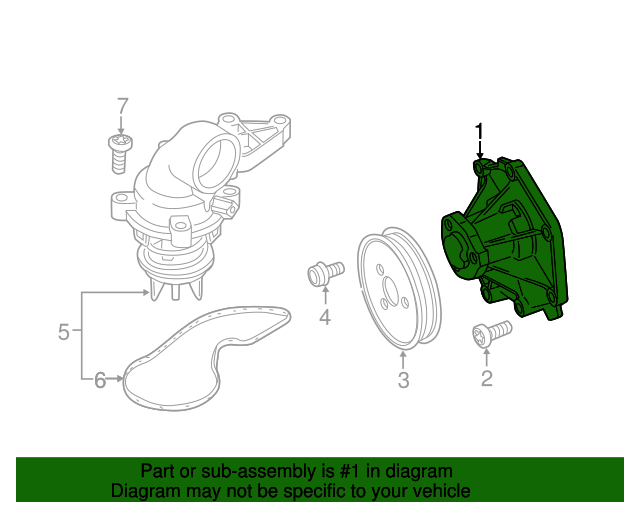 06E-121-018-D - Engine Water Pump 2013-2015 Audi Q7 | AutoNationParts.com