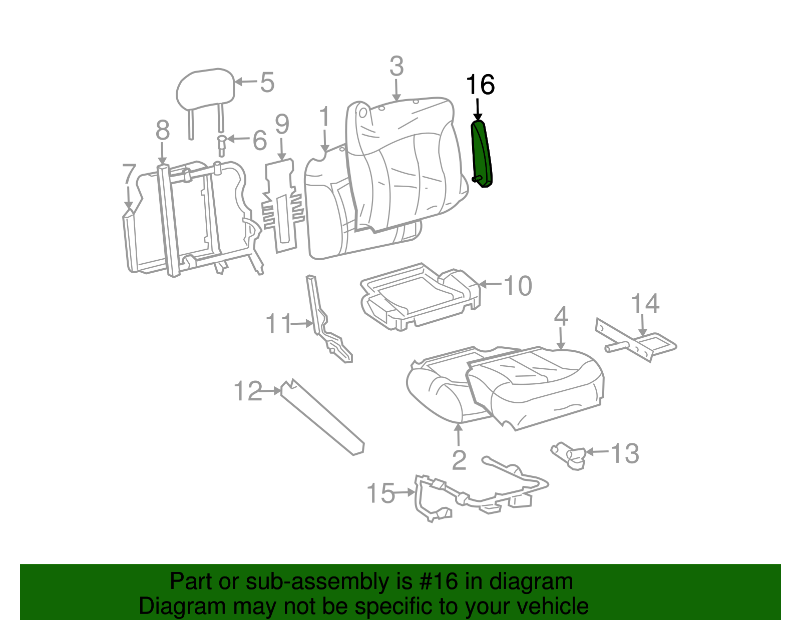 88940787 - Armrest 2003-2007 Hummer H2 | Big 3 Auto Parts