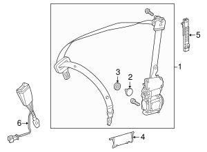 212-860-08-86-9C94 - Seat Belt Lap and Shoulder Belt 2013-2018 Mercedes ...