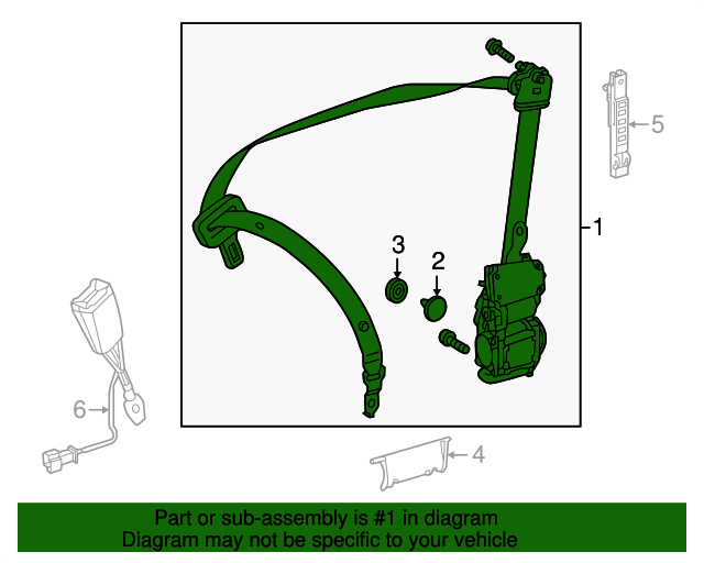 212-860-08-86-9C94 - Seat Belt Lap and Shoulder Belt 2013-2018 Mercedes ...