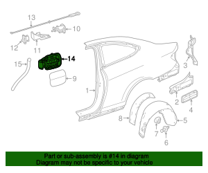 204-630-09-67 - Fuel Filler Housing 2012-2015 Mercedes-Benz ...